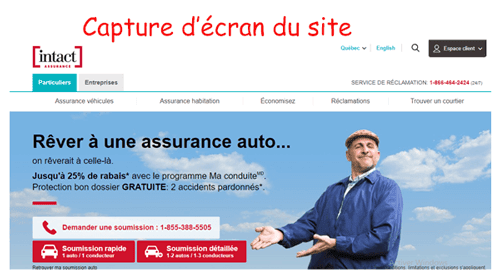 Intact assurance : Accès à mon compte sur intact.ca/espaceclient