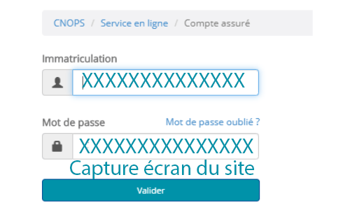 CNOPS étapes d'accès à mon espace assuré en ligne